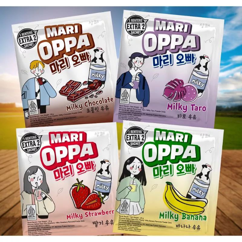 Jual Mari Oppa minuman rasa susu buah khas korea isi 10 pcs | Shopee ...