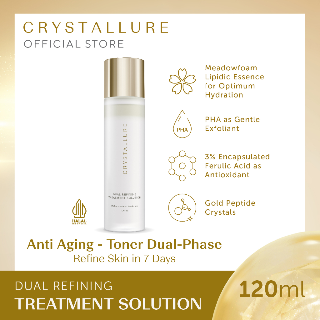Jual Crystallure Dual Refining Treatment Solution 120 ml - Toner Dual-Phase | Shopee Indonesia