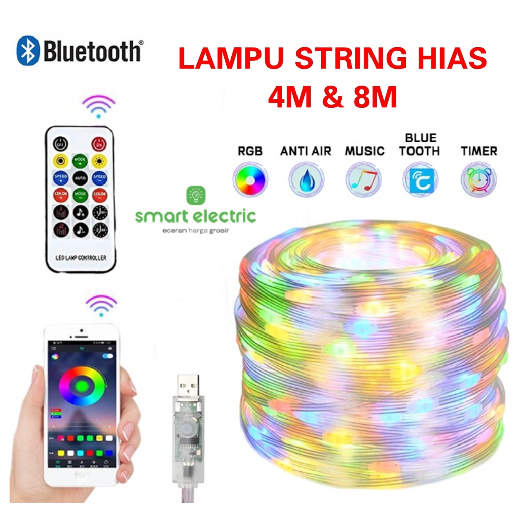 Jual LED Strip String Running Warna Warni Lampu Dekorasi RGB Cantik ...