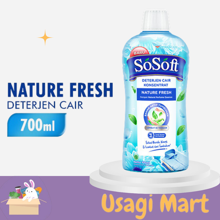 Jual Sosoft Deterjen Cair Nature Fresh Botol 700 ml Detergent Sabun ...