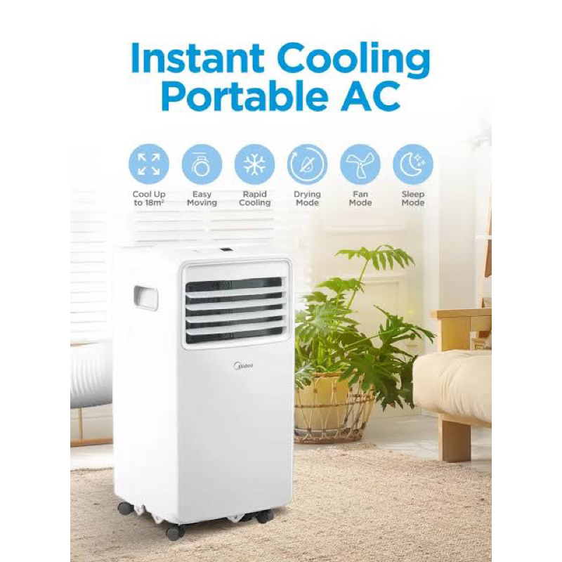 Jual AC PORTABEL MIDEA 05 PK 1/2PK Midea AC Portable MPHA-05CRN7 AC ...