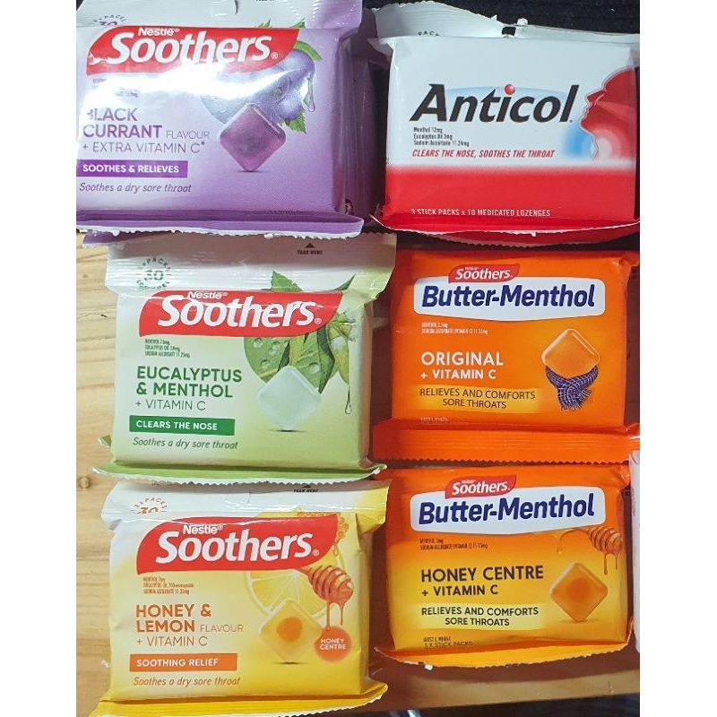 Jual Nestle Australia Soothers / Butter Menthol / Anticol Sore Throat ...