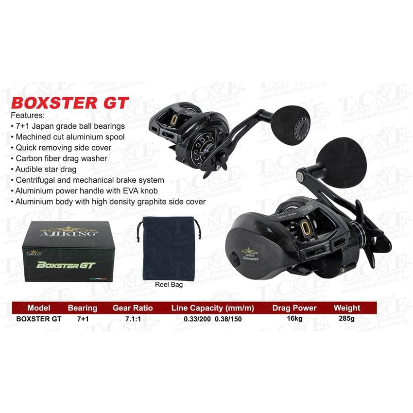 Jual Reel OH / OVERHEAD AJIKING BOXSTER GT (LEFT HANDLE) | Shopee Indonesia