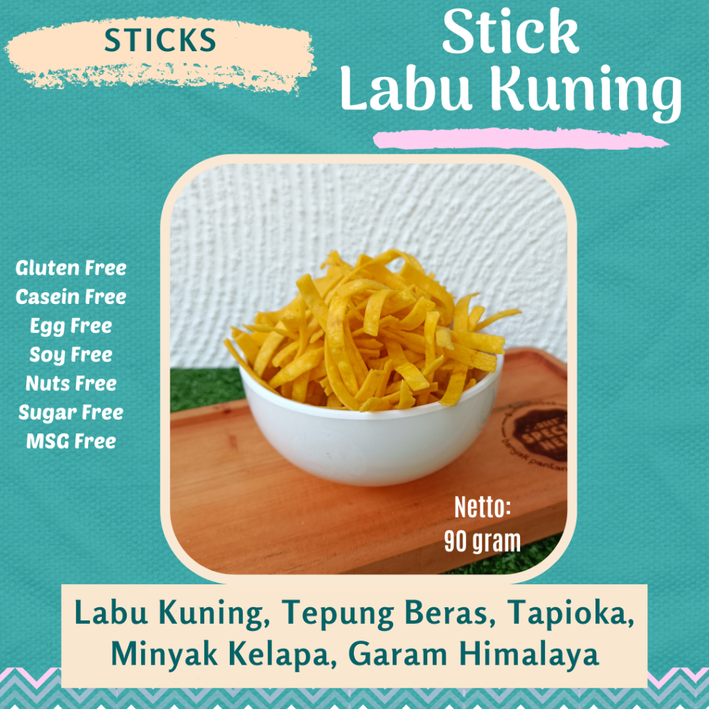 Jual STICK LABU KUNING / PUMPKIN STICK Gluten Free Egg Free MSG Free ...