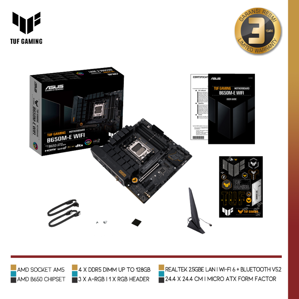 Jual ASUS TUF GAMING B650M-E WIFI | Motherboard AMD B650 Ryzen AM5 | Shopee Indonesia