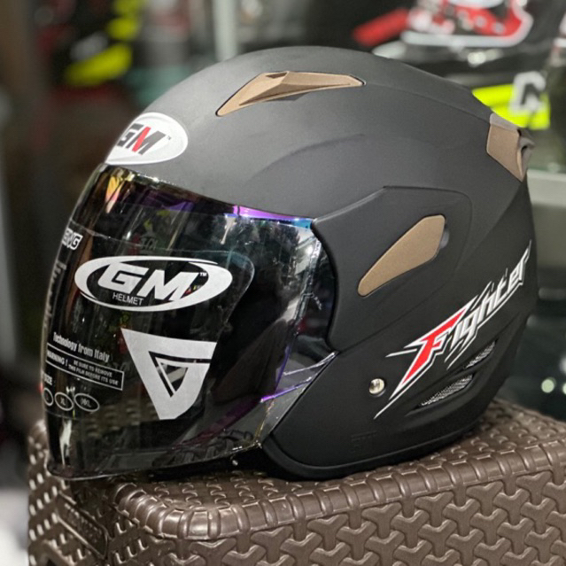 Jual Helm GM Fighter Polos Original | Shopee Indonesia