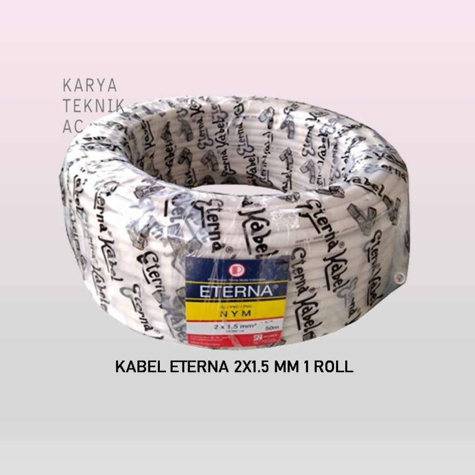 Jual KABEL ETERNA 2X1.5 MM 1 ROLL PANJANG 50 METER | Shopee Indonesia