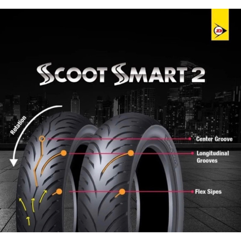 Jual BAN NMAX BELAKANG Ring 13 DUNLOP SCOOTSMART2 130/70-13 (Tubbles ...