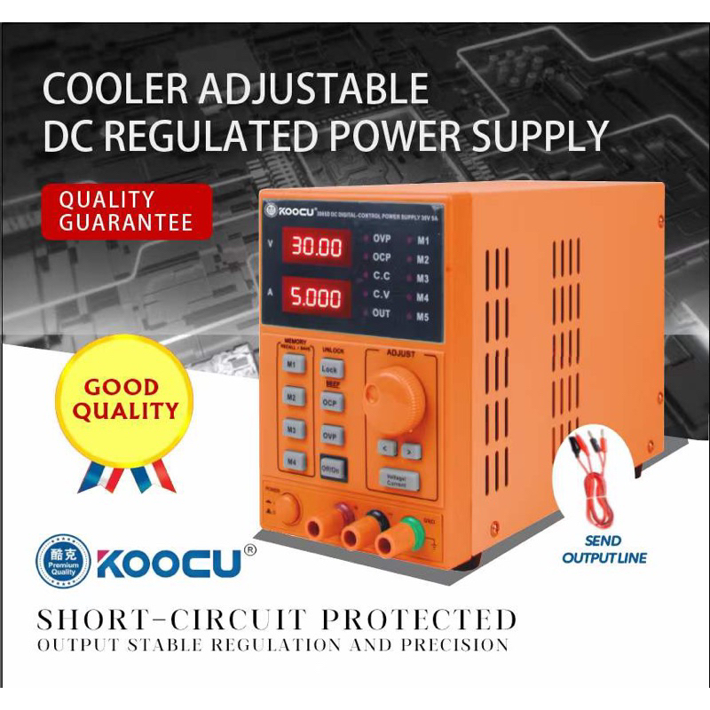 Jual POWER SUPPLY CONTROL DC KOOCU 5A 30V DC POWER SUPPLY 5 AMPERE 30 ...