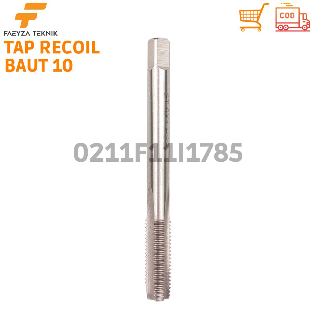 Jual 0990 Hand Tap Recoil ST6x1.0 tap Helicoil Untuk Baut 10 M6x1.0 HSS ...