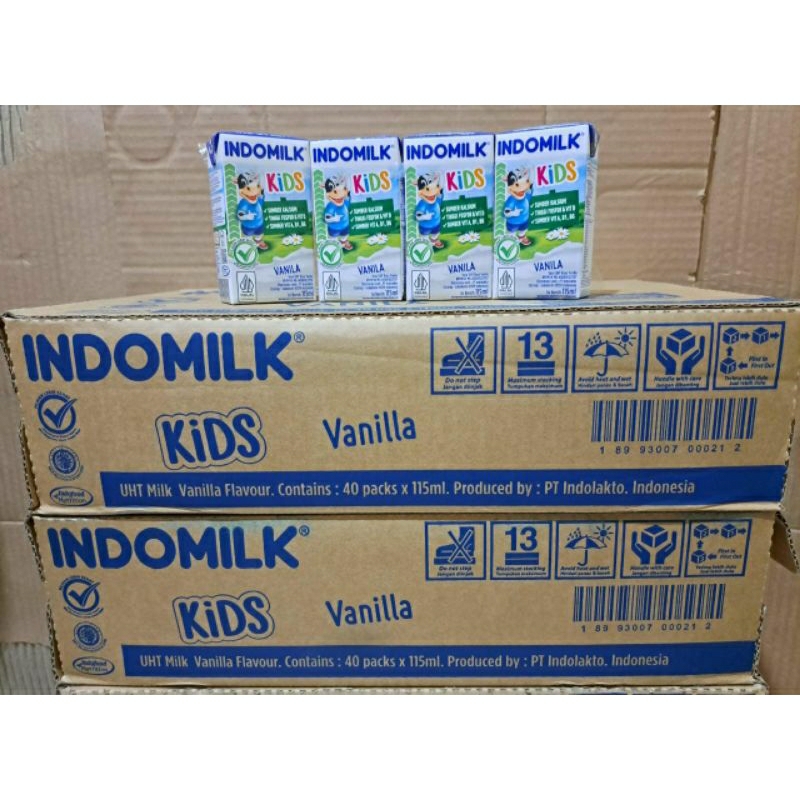 Jual Indomilk Kids Vanilla 115ml x 40 pcs ( Karton ) | Shopee Indonesia