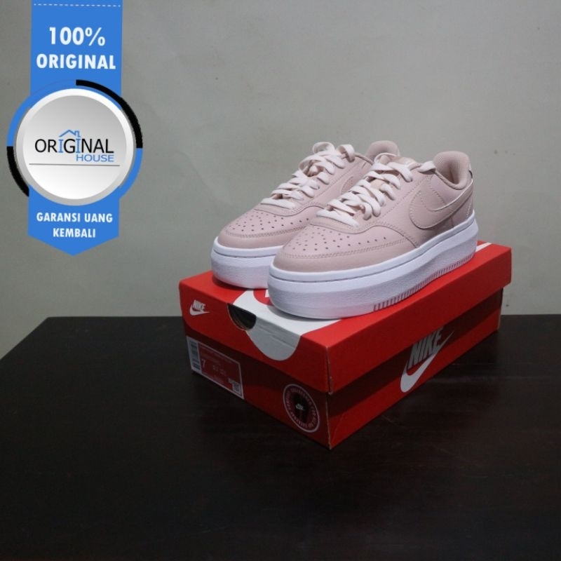 Jual Sepatu Nike Court Vision Alta Leather Pink DM0113 600 Original ...