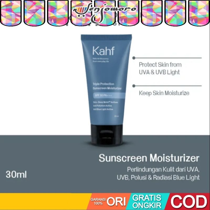 Jual KAHF Triple Protection Sunscreen Moisturizer SPF 30 PA+++ 30 ml ...