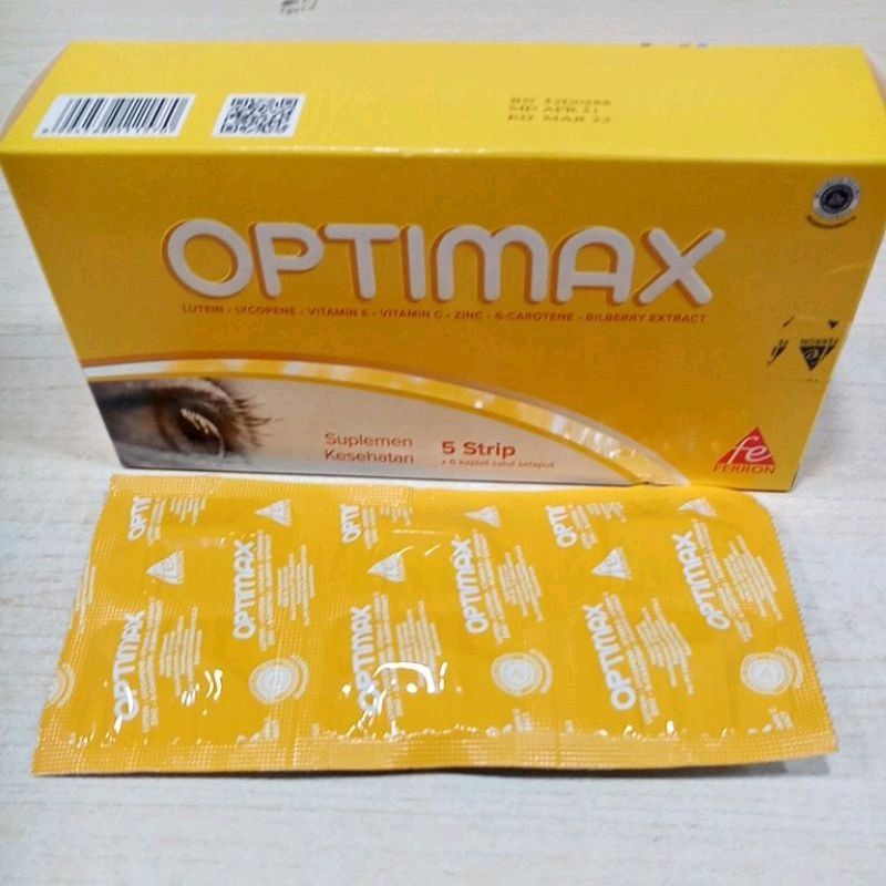 Jual Optimax caplet 1strip isi 6 / vitamin untuk mata / Multivitamin ...