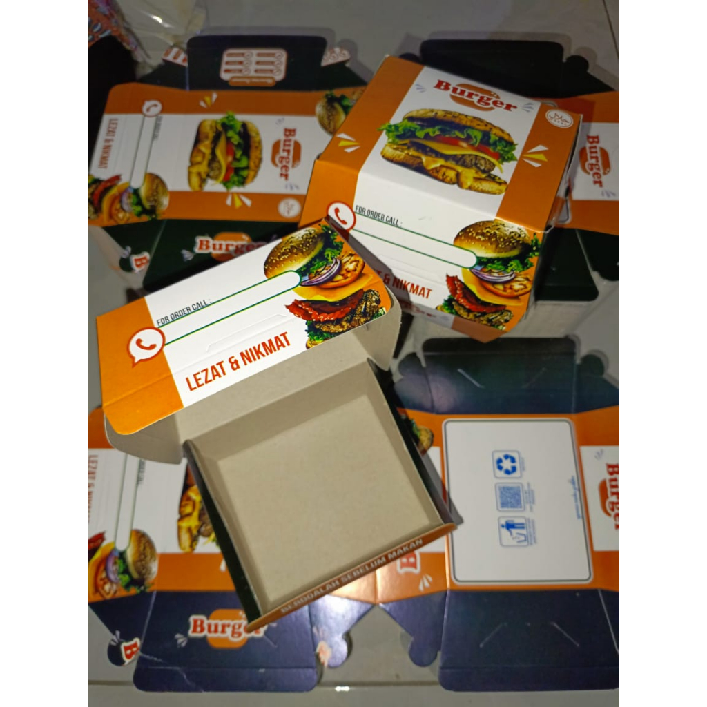 Jual DUS BURGER TANPA MERK 25PCS | Shopee Indonesia