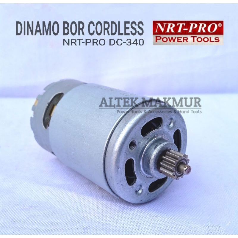 Jual NRT PRO 340 DC Dinamo Motor Bor Cordless Bor Baterai 21V + Gear ...