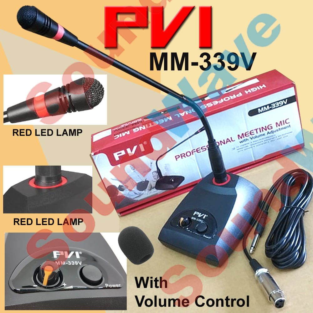 Jual ORIGINAL PVI MM 339V MICROPHONE CONFERENCE | MIC GOOSENECK ...