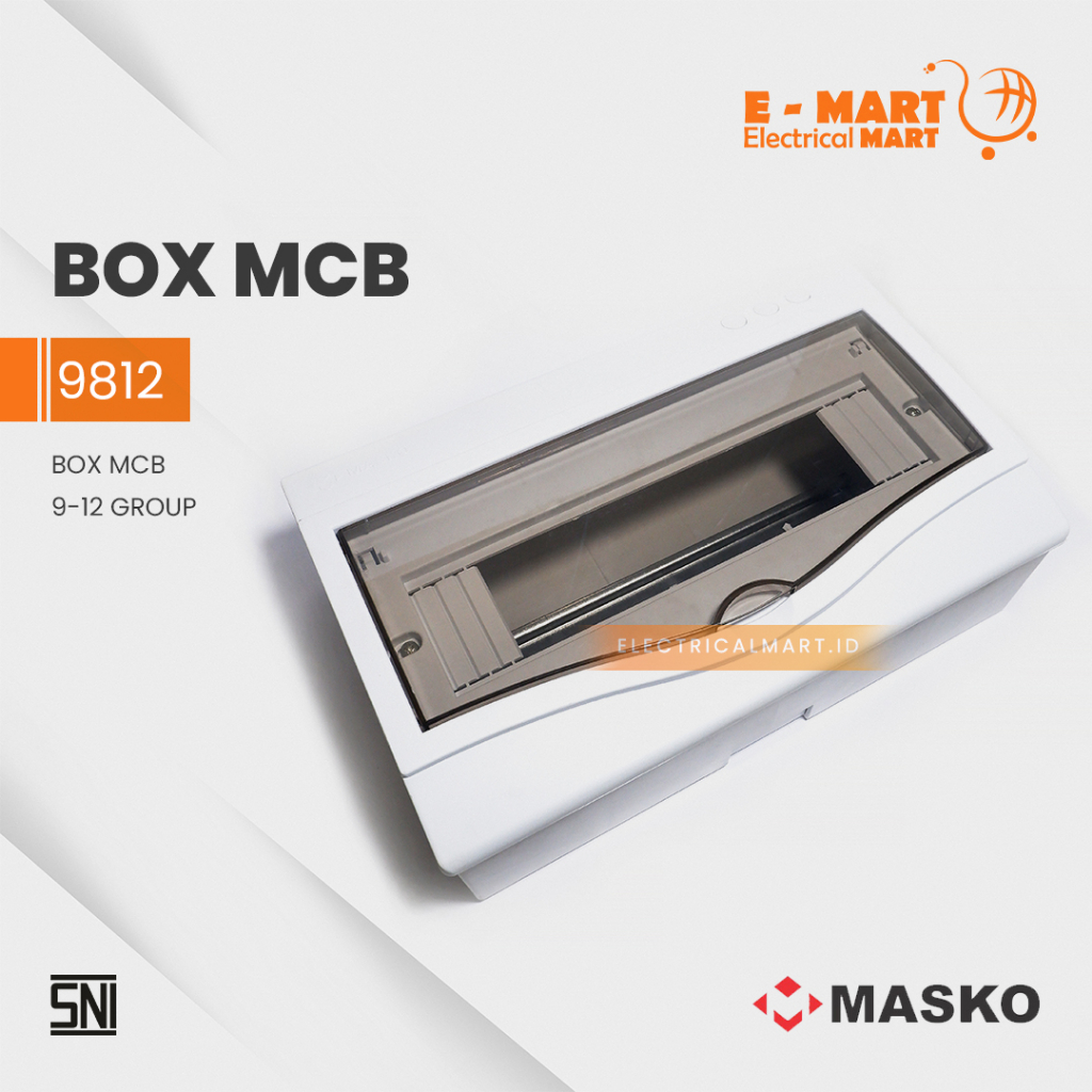 Jual MASKO BOX MCB 12 GRUP 9812 / BOX MCB isi 12 Tanam Tempel IB OB SNI ...