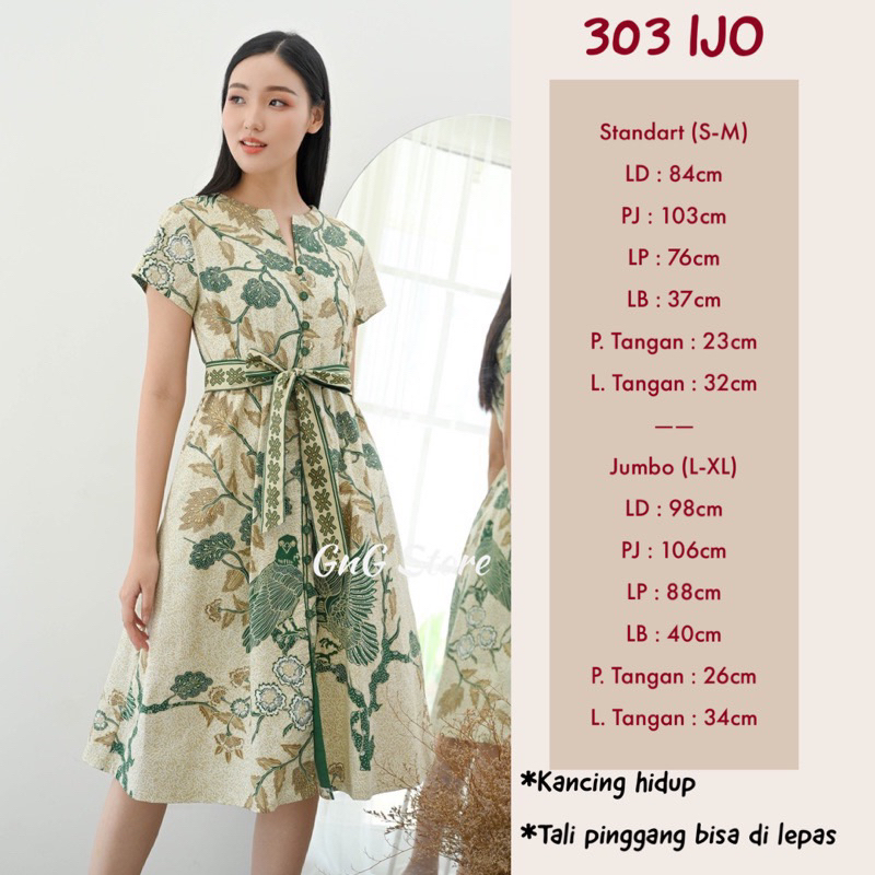 Jual Couple Batik IJO Series/ Kemeja Batik/ Dress Batik/ Batik Hijau ...