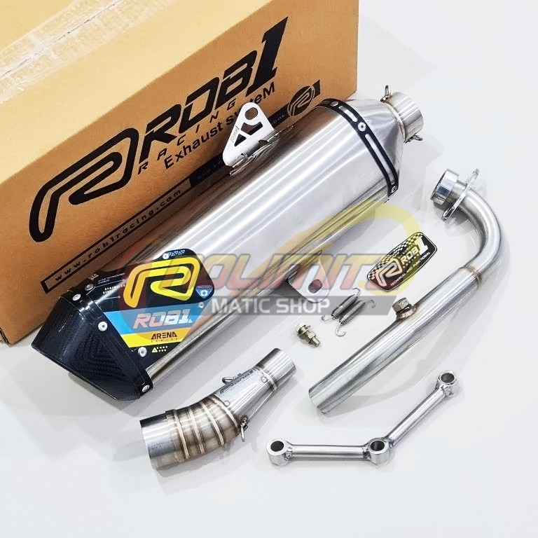 Jual Knalpot ROB1 Standar Racing Oval Emblem Yamaha XMAX | Shopee Indonesia