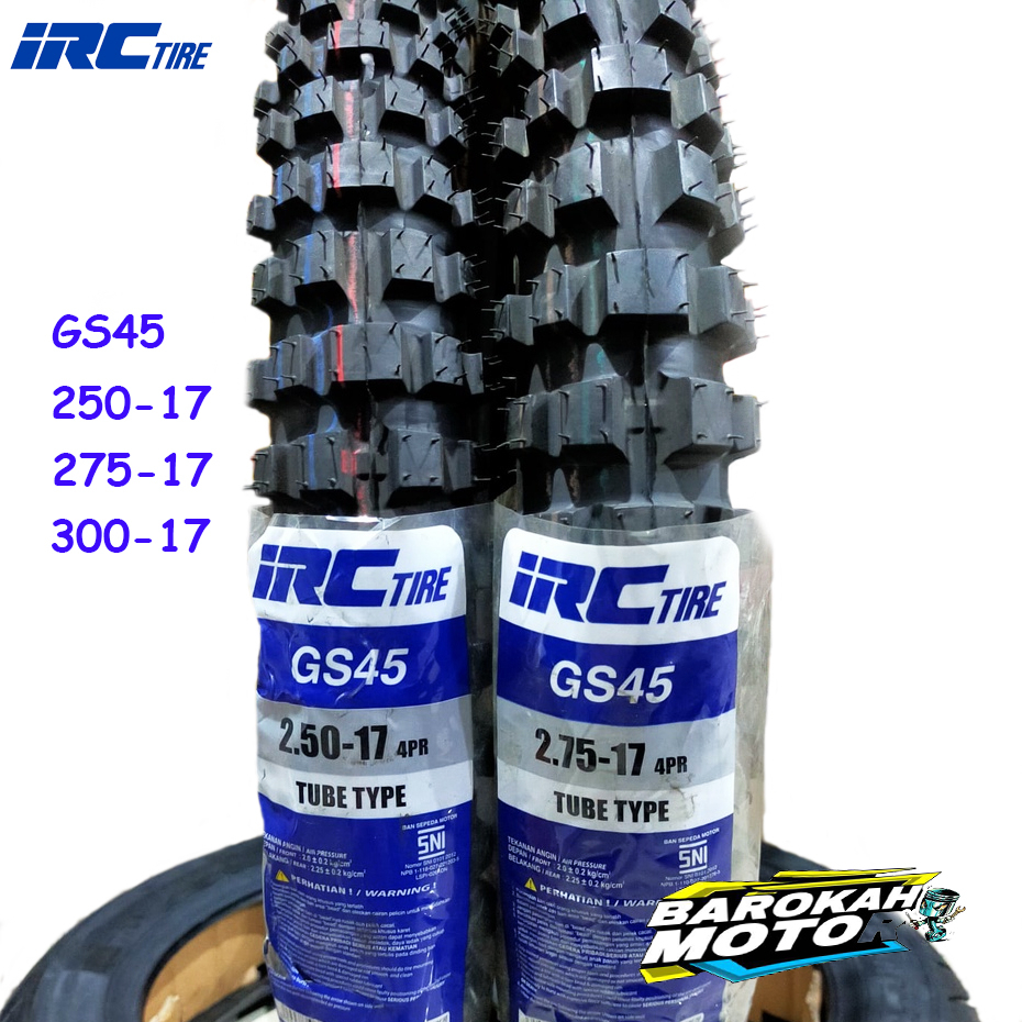 Jual BAN IRC BAN LUAR TRAIL GS45 GS 45 250-17 275-17 TUBETYPE | Shopee Indonesia