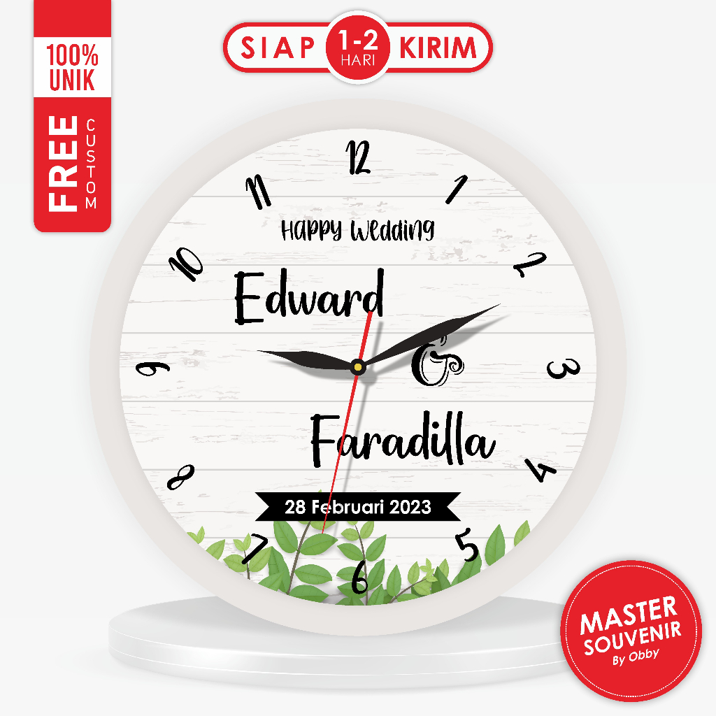 Jual JAM DUDUK CUSTOM | KADO PERNIKAHAN MINIMALIS | Shopee Indonesia