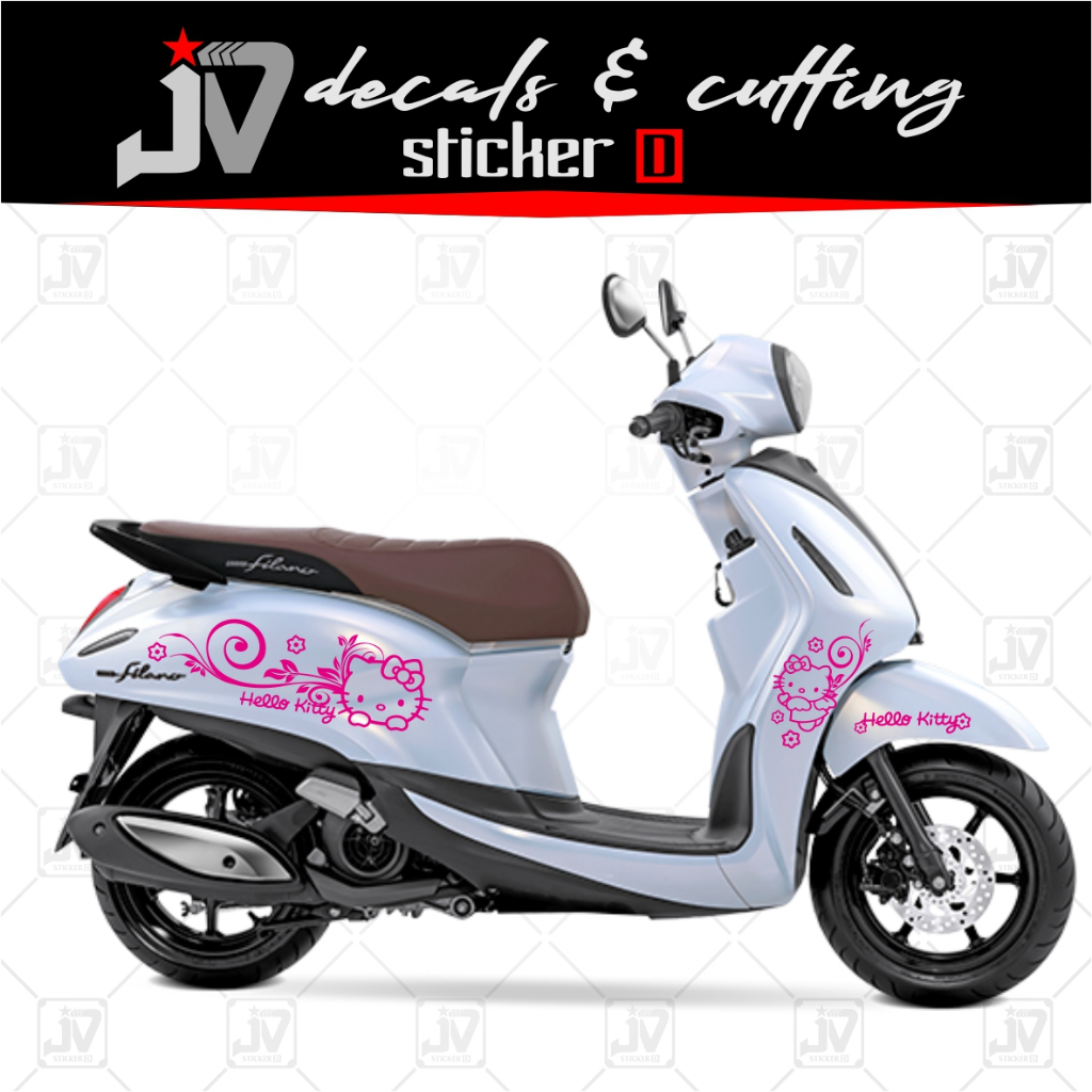 Jual stiker hello kitty yamaha grand filano cutting sticker motor ...