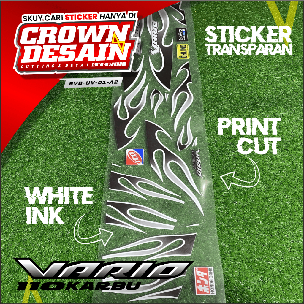 Jual Stiker Striping UV Vario 110 Karbu Variasi Transparan Motif Api ...