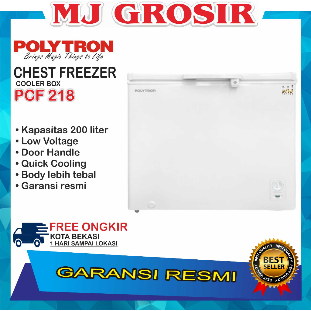 Jual POLYTRON PCF 218 CHEST FREEZER BOX LEMARI PEMBEKU 200 LITER ...