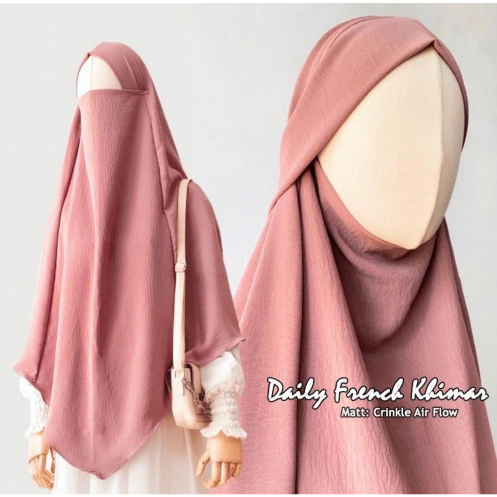 Jual ( 2 TALI ) FRENCH KHIMAR SYARI CRINCEL AIRFLOW TERLARIS HIJAB ...
