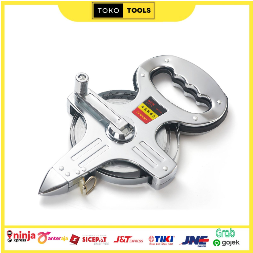 Jual Meteran Tancap 100 Meter /Meteran Roll Tancap Stainless Steel ...