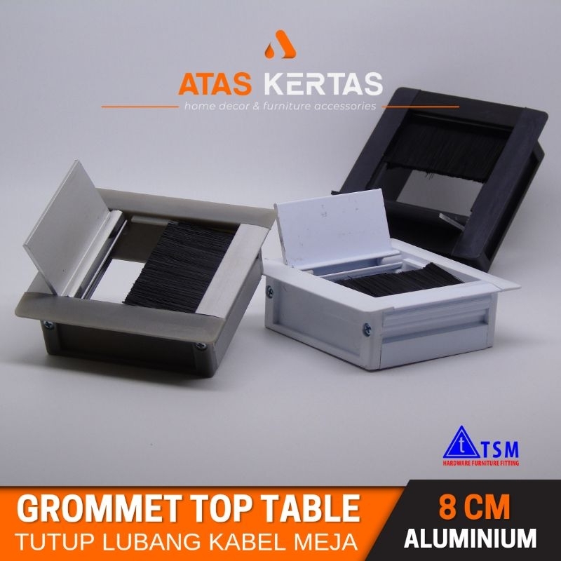 Jual Alumunium Gromet meja / Grommet Tutup lubang kabel meja kotak ...