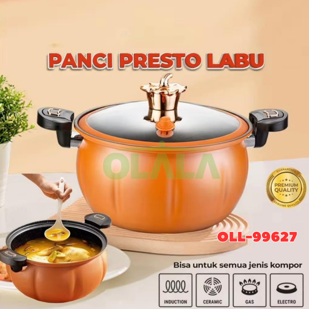 Jual Panci Presto Bulat Bentuk Labu Batu Medis 24 / 28CM Premium ...