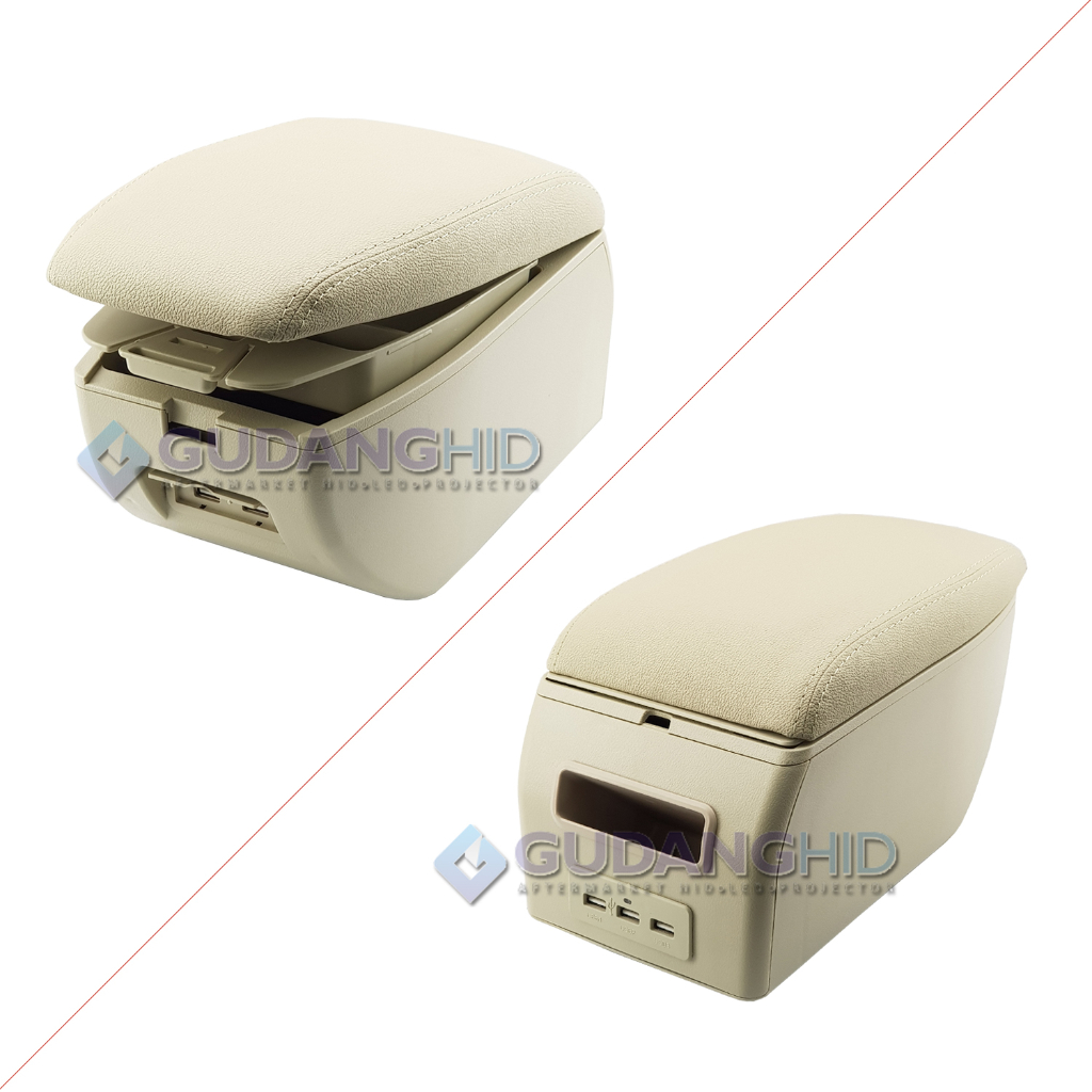 Jual Armrest Mobil Khusus Honda Brio Mobilio BRV 7 USB Port Charger ...