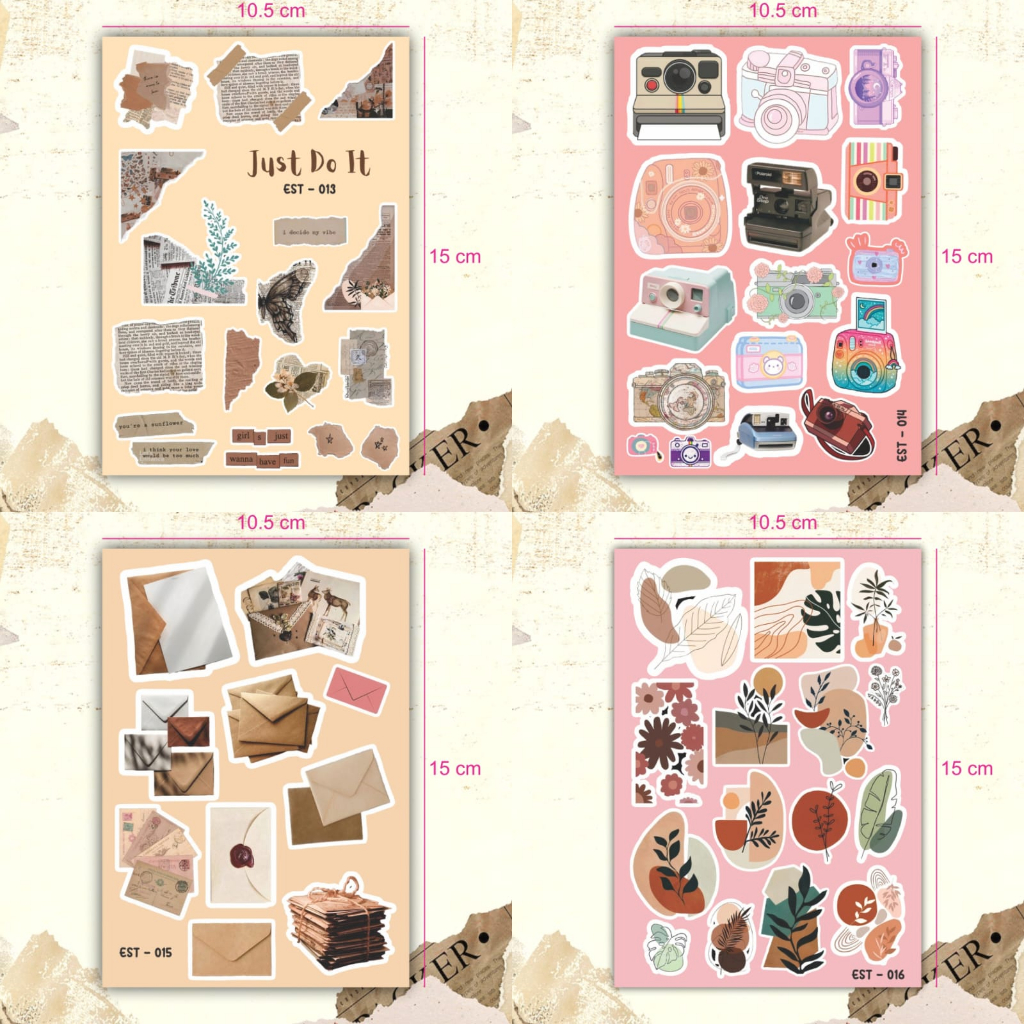 Jual Sticker Pack Aesthetic / Sticker Tumblr Retro Vintage Dekorasi ...