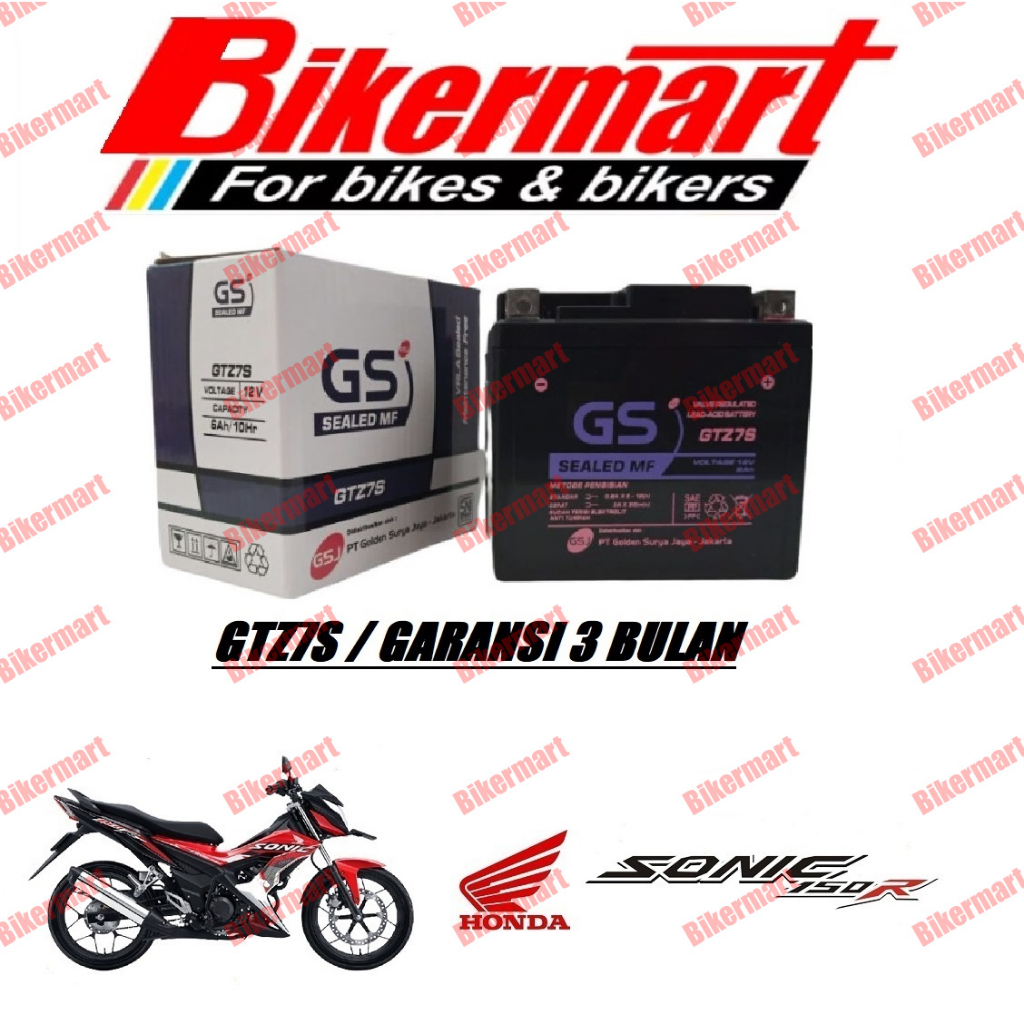 Jual Aki Motor Honda Sonic 150 R GTZ7S Accu Kering MF | Shopee Indonesia