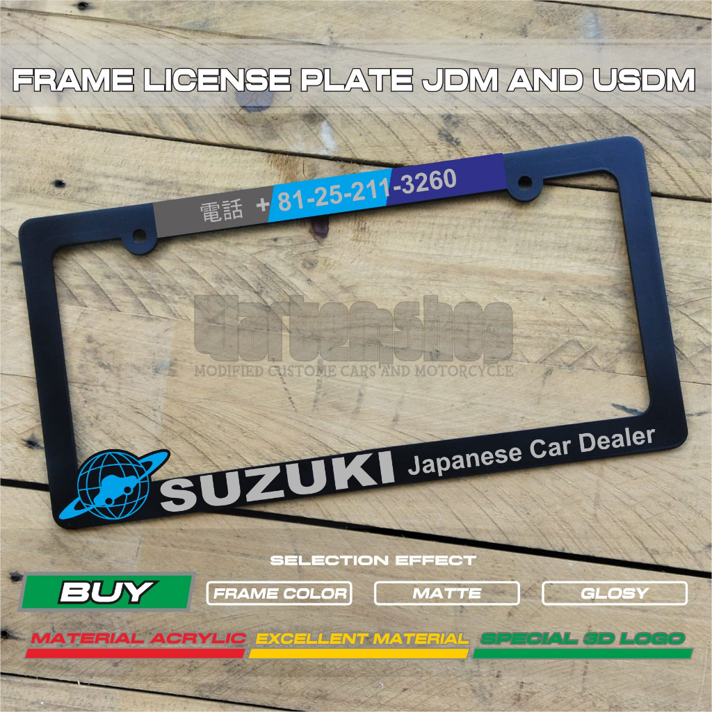 Jual FRAME PLATE MOBIL JDM AND USDM SUZUKI JAPANESE CAR DEALER | Shopee ...
