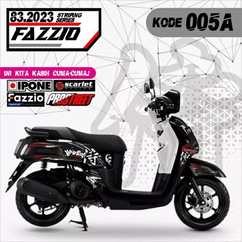 Jual Sticker Yamaha Fazzio variasi Decal body motor fazzio 125 variasi tahilock Thailand polet ...