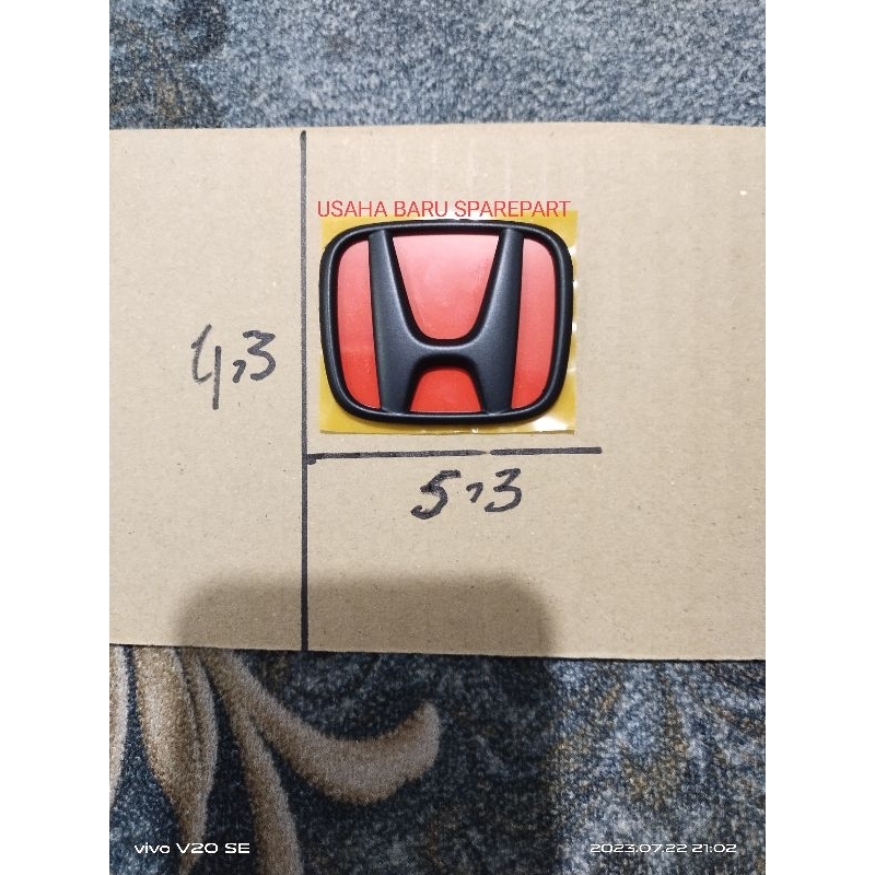 Jual Logo stir Honda CRV 2005-2012 hitam doff begron merah | Shopee ...