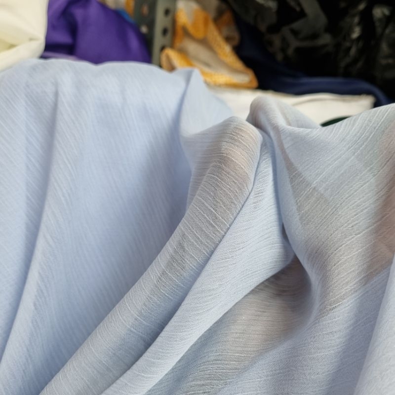 Jual Kain Sifon Yoryu | Chiffon Crinkle | Bahan Sifon Polos Serat ...