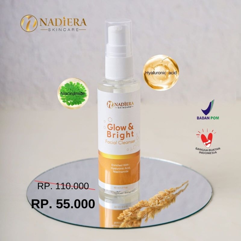Jual GLOW AND BRIGHT FACIAL CLEANSER Nadiera Skincare original BPOM ...