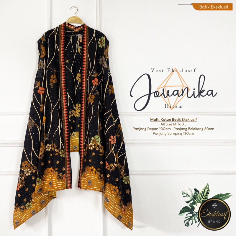 Jual Vest Batik Eksklusif Rompi Ngarsopuro Long Cardi Etnik Kardigan ...