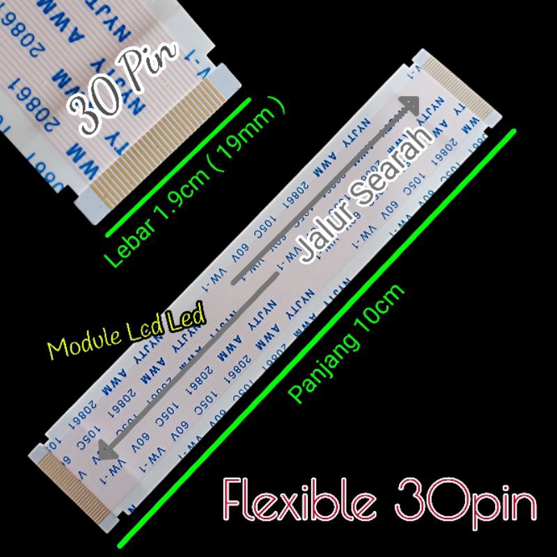 Jual Kabel Flexible Lvds 30pin Mini Fleksibel Lvds 30 Pin Shopee