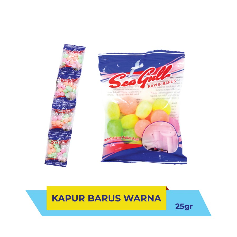 Jual [ 1 renceng isi 12 ] Seagull Kamper Kapur Barus 25gr Naphthalene ...