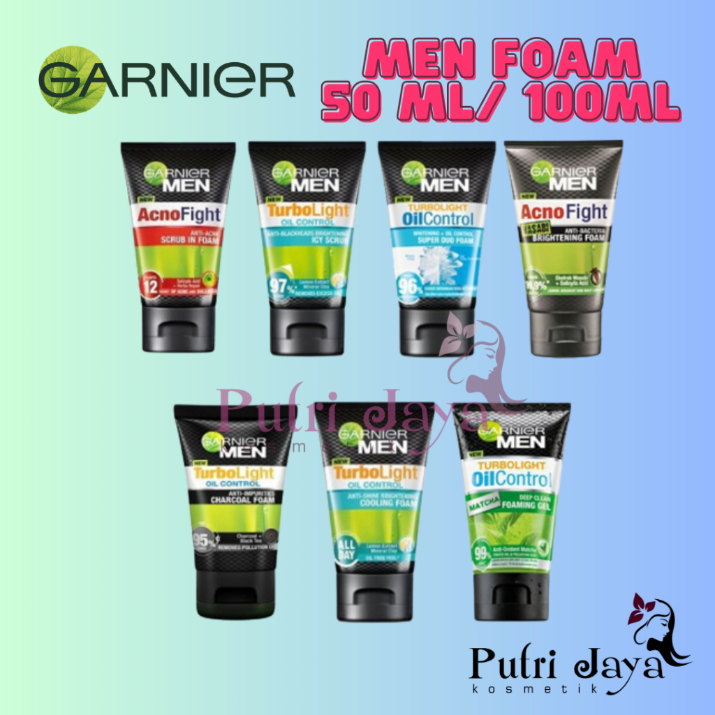 Jual GARNIER Men Facial Foam | Sabun Wajah Cowok | 50ml / 100ml ...