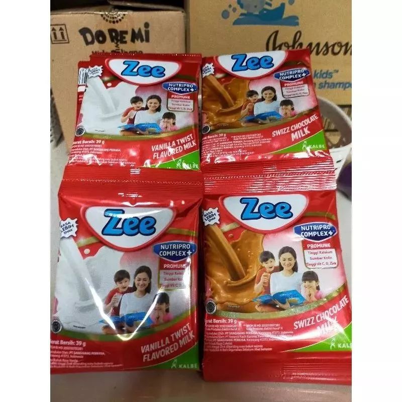 Jual ZEE SUSU BUBUK RASA SWIZZ CHOCOLATE DAN VANILA TWIST MILK KEMASAN ...