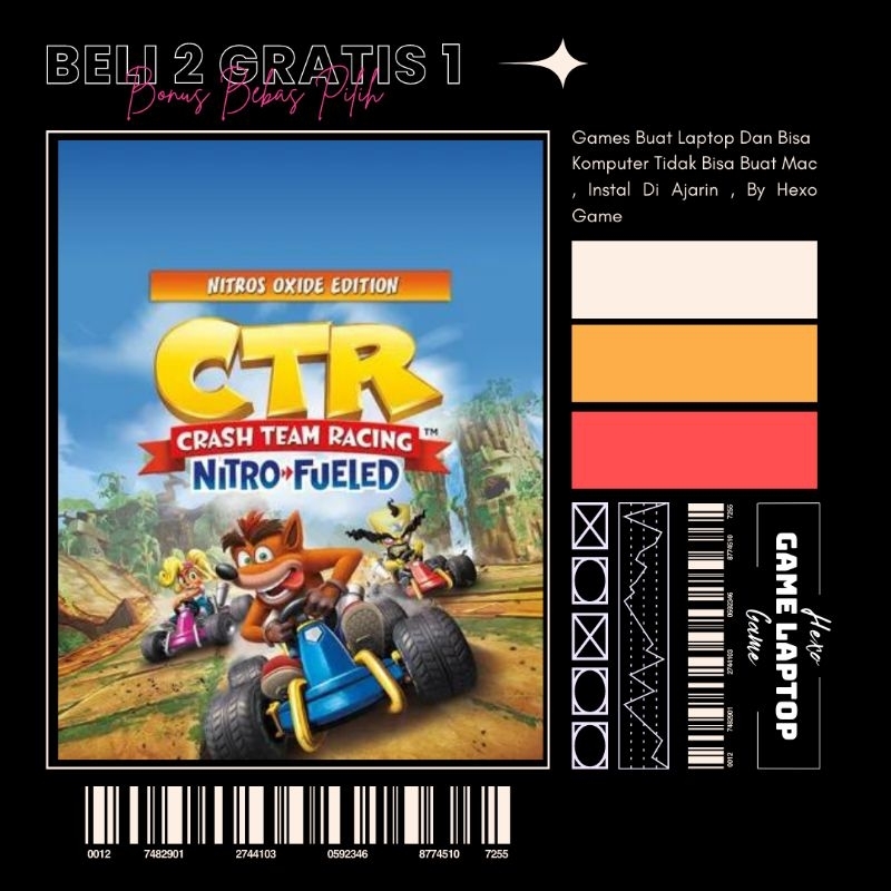 Jual CRASH TEAM RACING - CTR - LAPTOP GAME - PC GAME - LINK DOWNLOAD ...