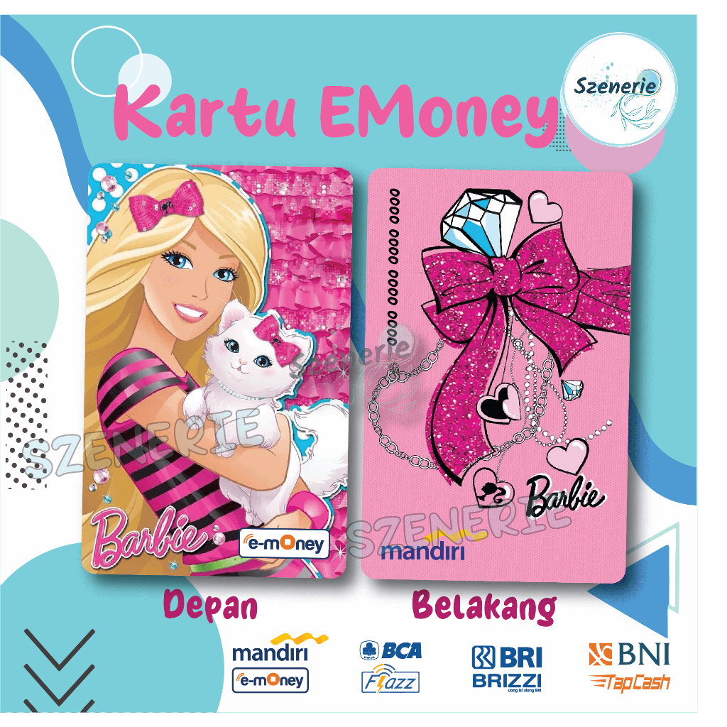 Jual Emoney Barbie Girl Cute Custom Flazz gen 2 Kartu E-money Mandiri ...