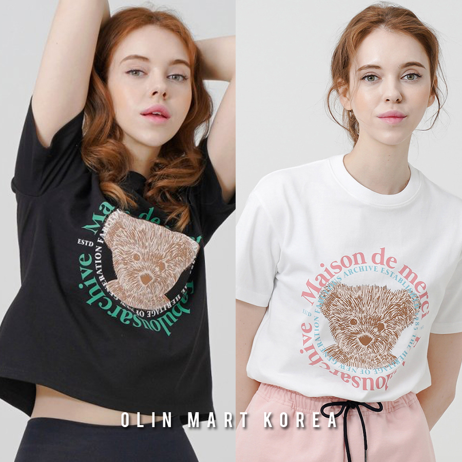 Jual FABULOUS ARCHIVE_Maison de Merci Bear Crop Tee | Shopee Indonesia
