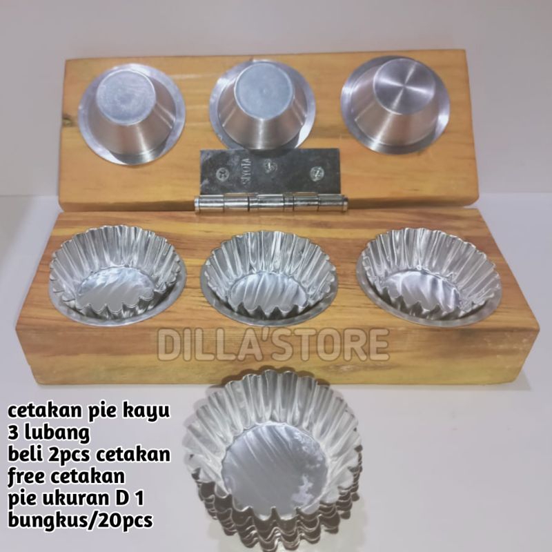 Jual cetakan pie kayu 3 lubang | Shopee Indonesia